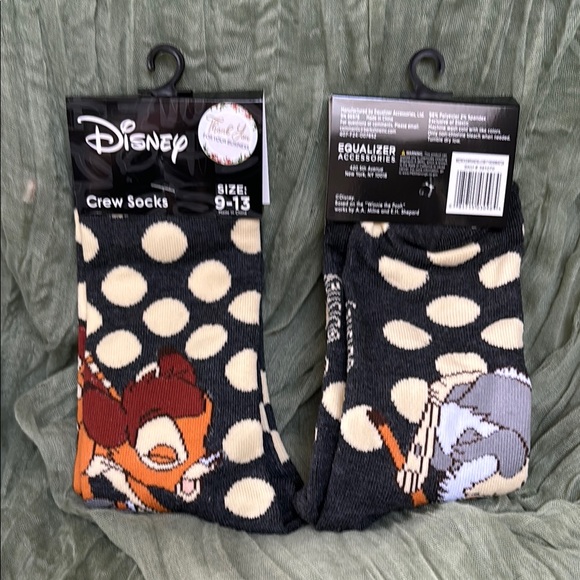 Disney | Accessories | Disney Bambi Thumper Crew Socks Nwt | Poshmark
